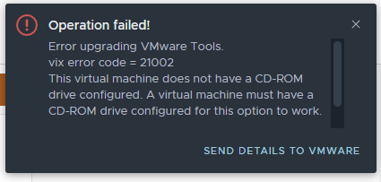 Vmware Tools 21002 Hatası - Uğur Geride